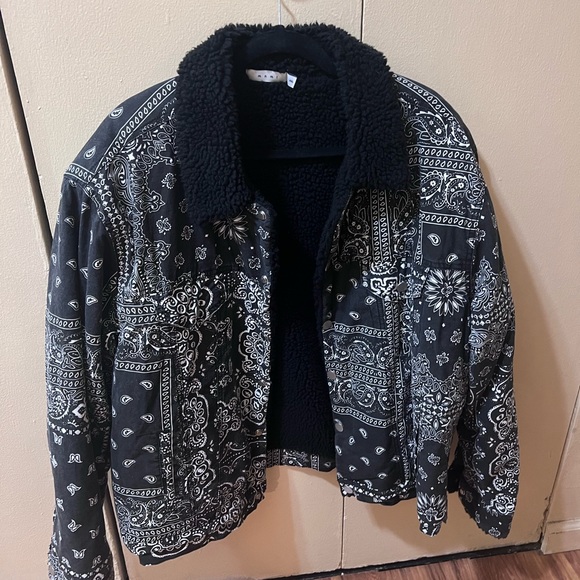 MNML | Jackets & Coats | Bandana Sherpa Trucker Jacket | Poshmark